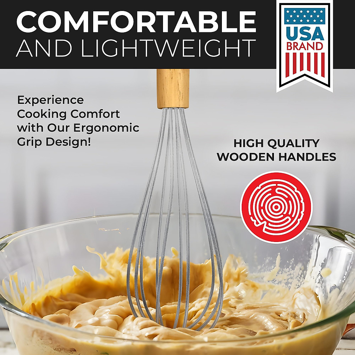 Kaluns Silicone Kitchen Utensils Set, Premium Non Stick Silicone Cooking Utensils Set - 21 Pcs Wooden Handle Silicone Spatula Set 446°F Heat Resistant - Kitchen Gadgets Home Essentials