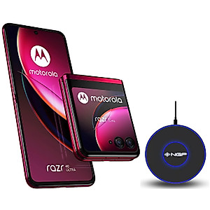 Motorola RAZR 40 Ultra 5G Dual 512GB 12GB RAM Unlocked (GSM Only | No CDMA - not Compatible with Verizon/Sprint) Global, NGP Wireless Charger Included, Black
