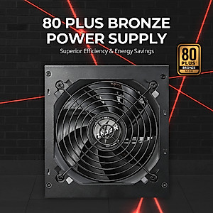 Zalman GigaMax 600W 80+ Bronze Certified PSU, Continuous Power with 120mm Ultra Quiet Silent Fan, 105° Capacitor, 5 Year Warranty