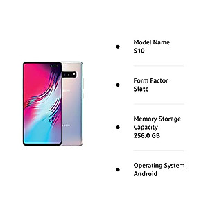 Samsung Galaxy S10 G977U 5G 256GB Factory Unlocked Android Smartphone - Crown Silver - (Renewed)