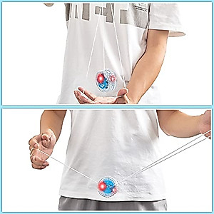 2 Pieces LED Light Up Beginner Toys Responsive Ball Bearing Toys for Birthday Christmas Party Goodie Bag Fillers Classroom Prizes (Tornado Style)