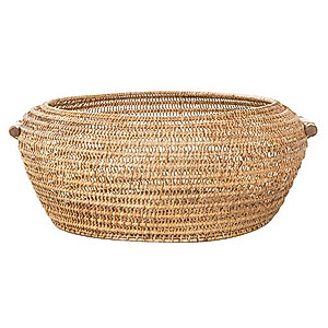 Kouboo Cambria Open Weave Basket, Honey-Brown