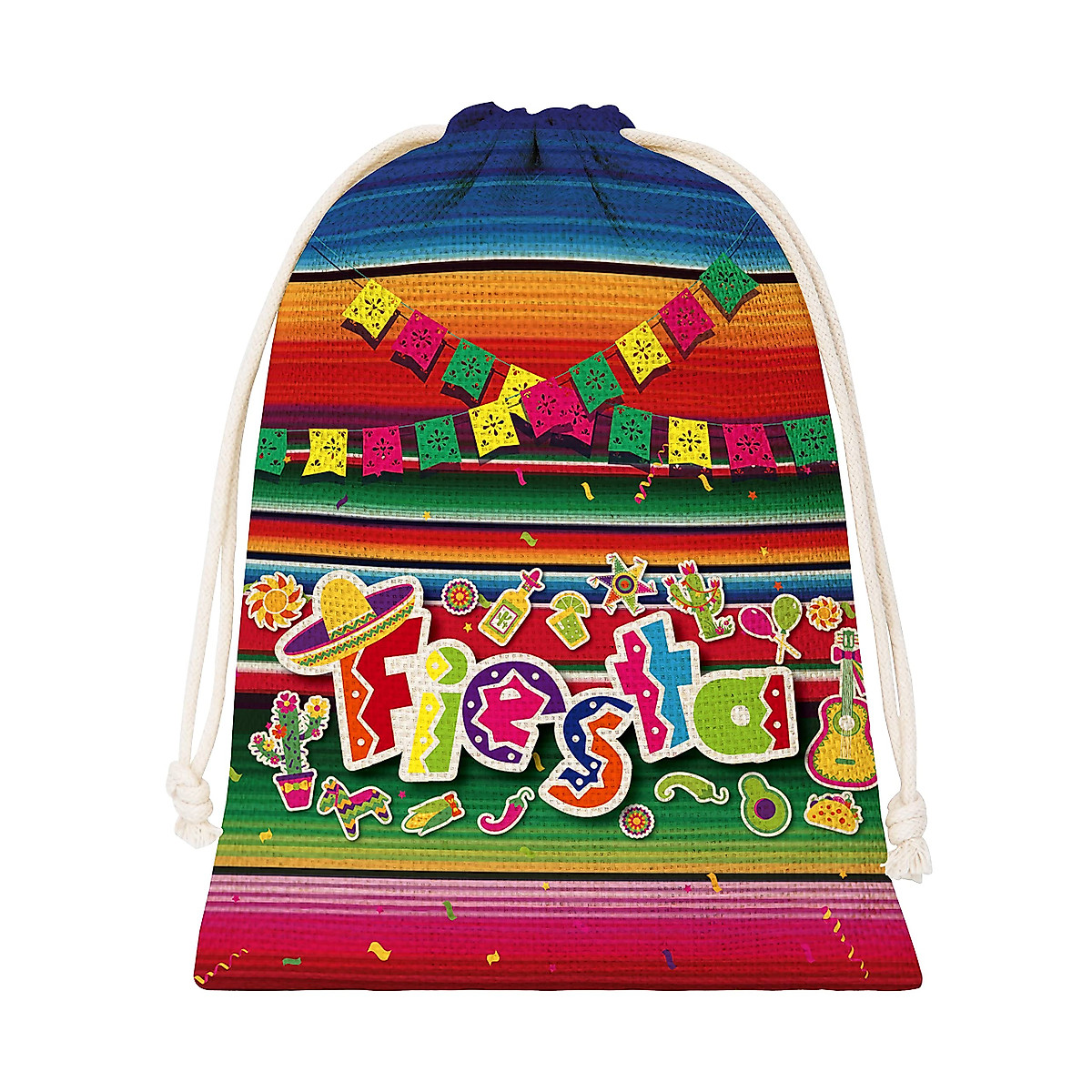 Doreen's Boutique Fiesta Gift Bags, Taco Llama Cactus,Mexican Themed Fiesta Party Decorations, Supplies – 5 Pcs per Pack(BGS-A008)