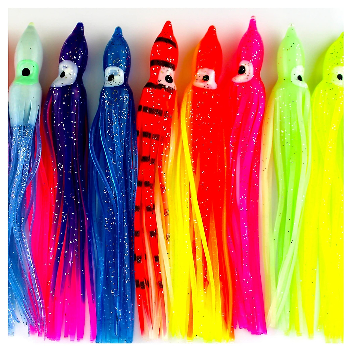 30cm Soft Trolling Bait Fishing Lures Squid Skirt Fishing Octopus Skirts for Saltwater Tackle (5pcs)