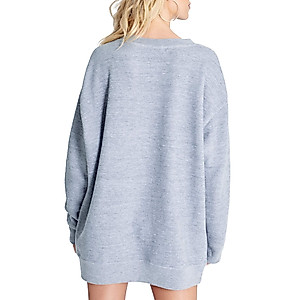 Wildfox Women's Roadtrip Pullover Sweatshirt, Heather Grey, Medium