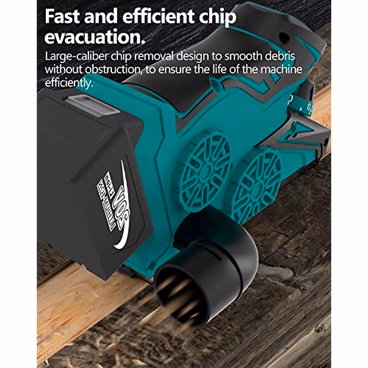 20V Brushless Cordless Hand Planer, ROFMAPLE 13000RPM 2-3/8" Wood Planer with 2 Pack 20V Lithium-Ion Batteries Electric Planer Adjustable Planing Depth Power Planer for Woodworking Home DIY