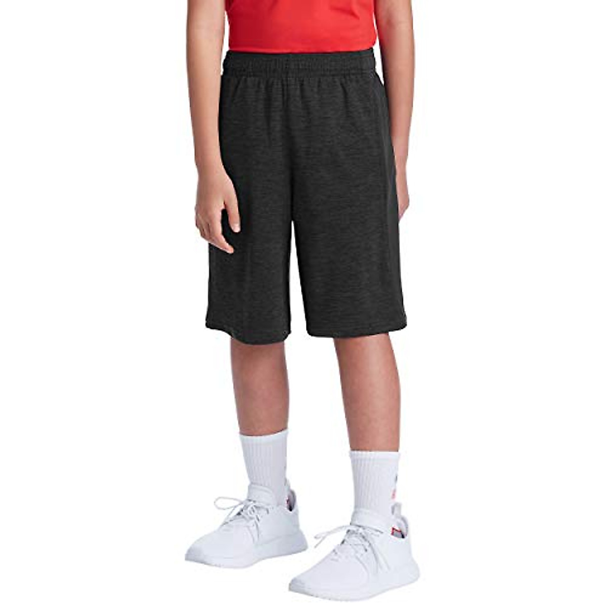 C9 Champion Boys' Heather Shorts-9" Inseam, Ebony, M