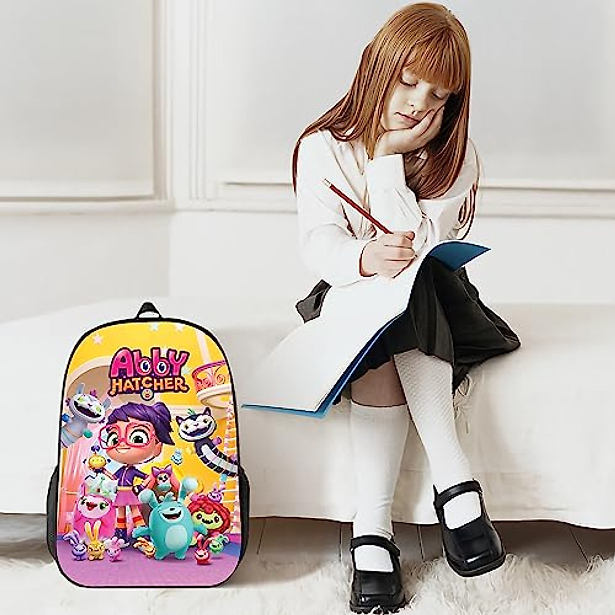 BRUQUYIS Cartoon Backpack 16in Travel Laptop Backpack Casual Large Capacity Backpacks