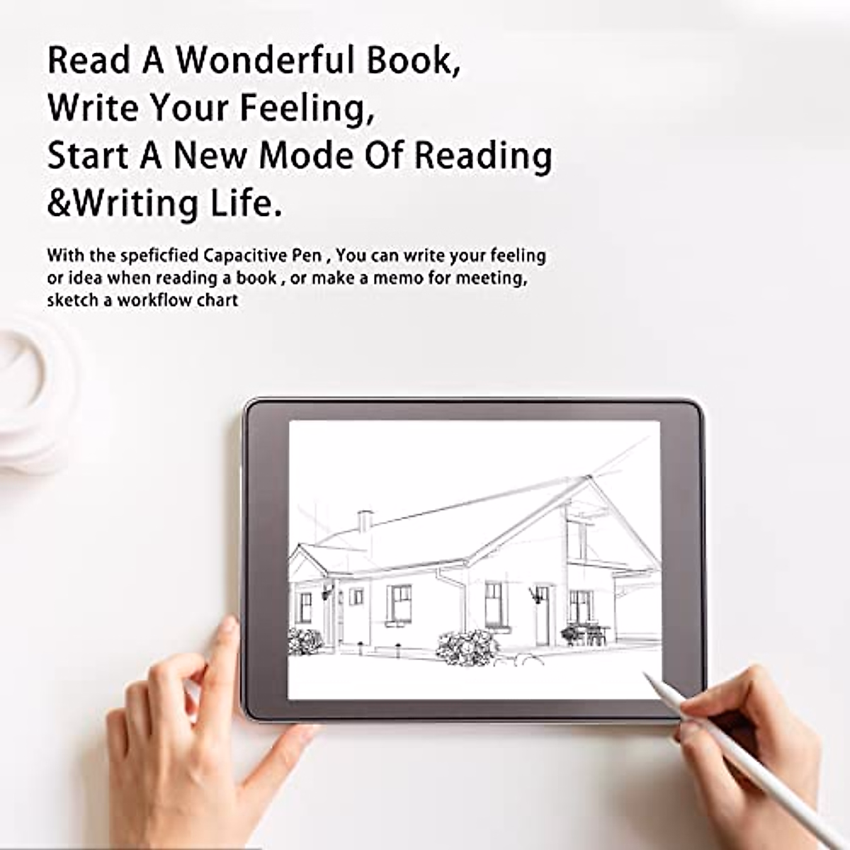 Meebook eBook Reader with Leather Cover and Stylus