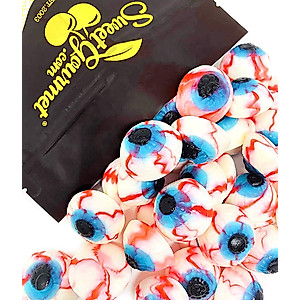 SweetGourmet Eyeballs Strawberry Gummy Halloween Candy Bulk, 1 Pound