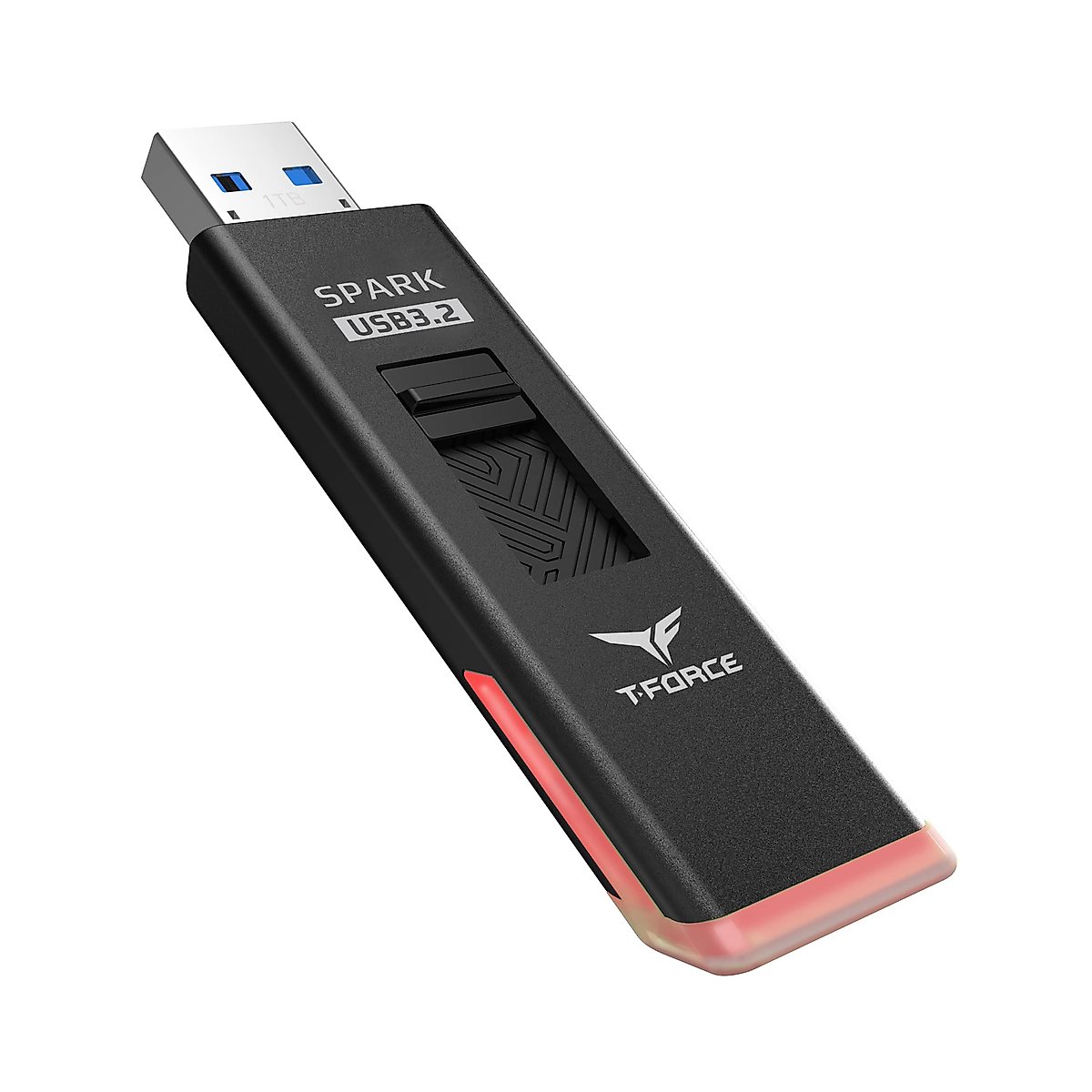 TEAMGROUP T-Force Spark LED 1TB USB 3.2 Gen 2 USB Flash Drive, Ultra-Fast Read/Write speeds of 1000/800 MB/s External Storage Thumb Drive Memory Stick TSPARKLED31TBB01