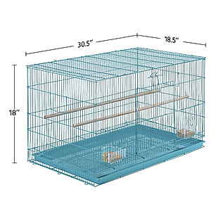 Yaheetech Flight Bird Cage Metal Extra Space Parakeet Cage for Medium Small Birds Cockatiels Conures Budgies Lovebirds