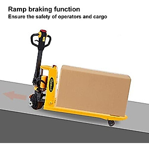 APOLLOLIFT Electric Pallet Jack Powered Lithium Battery Pallet Truck 3300Lbs Capacity 48" x27" Forks Multi-Function Handle 2PC
