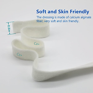 Algitocare Calcium Alginate Wound Dressing 4"x4" with 0.8"x12"