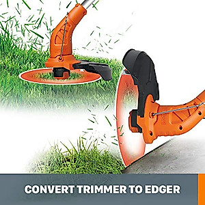 Worx WG154 20V PowerShare 10" - 12" Cordless String Trimmer & Edger (Battery & Charger Included)