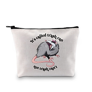 XYANFA It's Called Trash Can Not Trash Can't Possum Makeup Bag Opossum Gifts For Opossum Lovers Opossum Zipper Pouch (trash can)