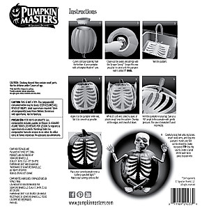 Funny Bones Skeleton Pumpkin Carving Kit with Rib Cage Pattern