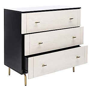 Safavieh Home Genevieve Black Modern 3-drawer Dresser