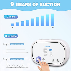 Baby Nasal Aspirator, Separate Nasal Aspirator for Children, 9-Speed Adjustable and Dual Mode Silicone Nose Cleaner for Children and Infants