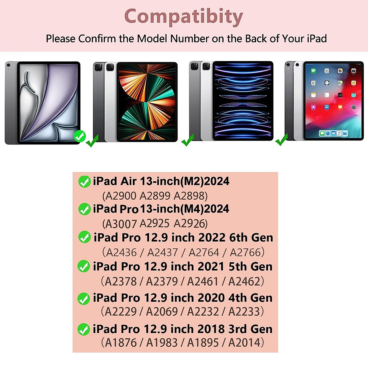 Keyboard Case for iPad Pro 12.9 2022 6th Generation / 2021 5th Gen / 2020 4th Gen / 2018 3rd Gen, 12.9-inch iPad Pro Case with Magnetically Detachable Wireless Keyboard and Pencil Holder, Champagne