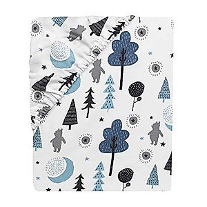 Lambs & Ivy Forever Pooh Fitted Crib Sheet, Multicolor , 28x52 Inch (Pack of 1)