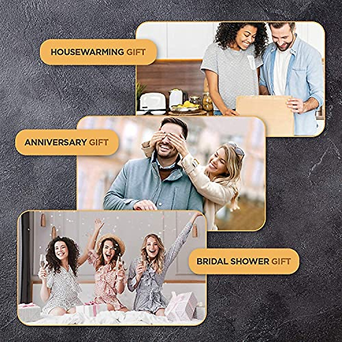 Cheese Board and Knife Set - Premium Quality Bamboo Charcuterie Platter for Slicing Cheese, Meat, Fruits, Vegetables - Hidden Drawer with 4 Stainless Steel Cutting and Serving Utensils - by Weegee