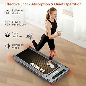 Yemsd Walking Pad Treadmill, 2.5 HP Under Desk Treadmill for Home Office Walking Treadmill with LED Display,Remote Controller,330LBS Weight Capacity