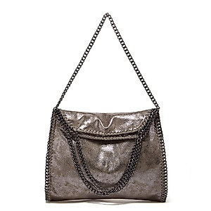 Ladies Handbag Women Faux Leather Crossbody Shoulder Bag Fashion Chain Bag Large Hobo Bags for Women