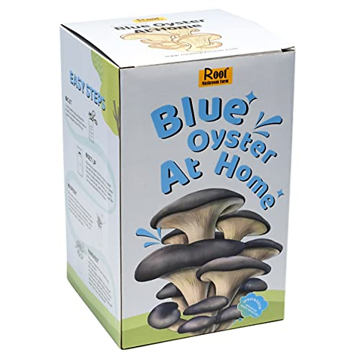 Root Mushroom Farm— Blue Oyster Mushroom Grow kit/ 3.2 pounds Log/Multiple flushes/Everything Included