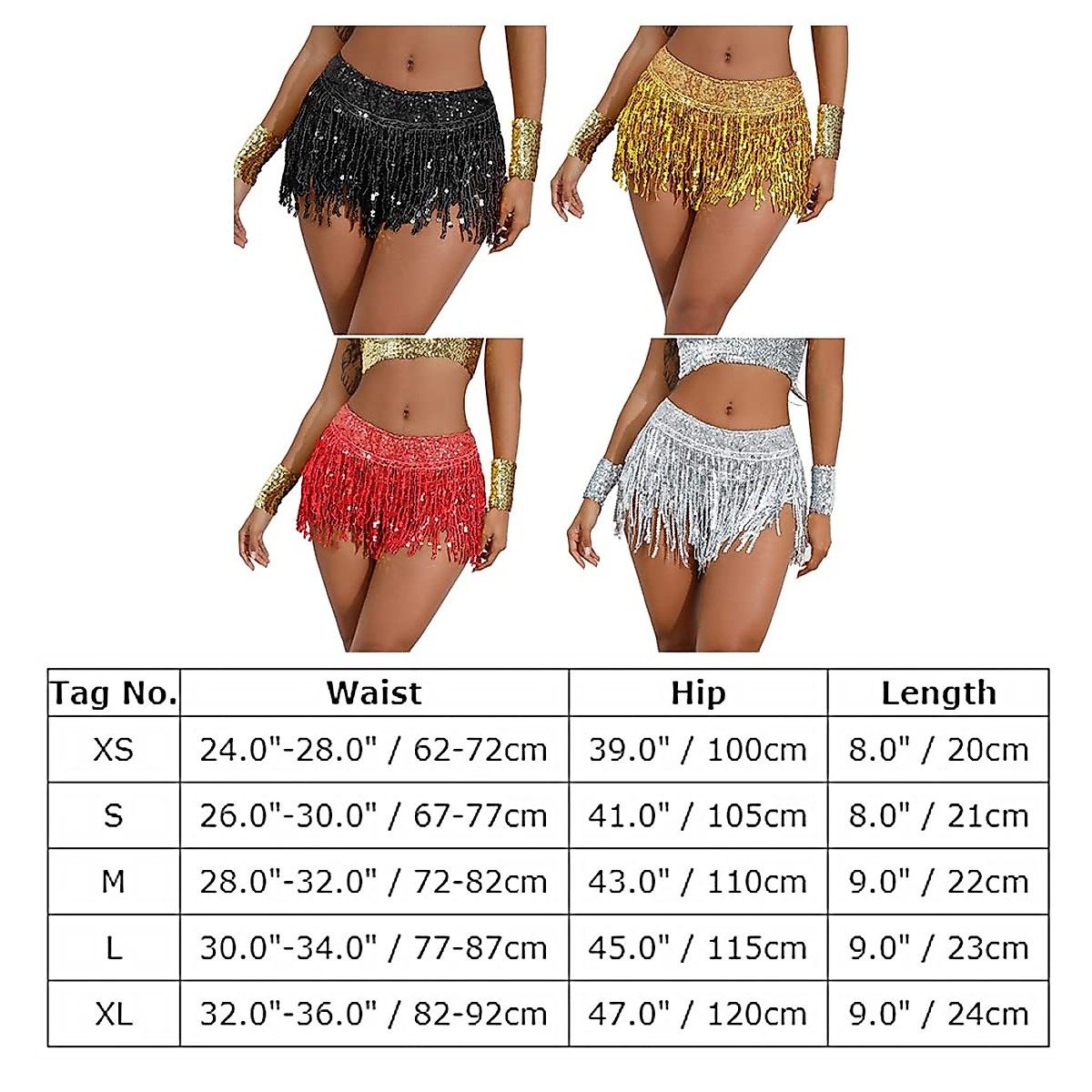Rave Shorts for Women: Shiny Sequins Fringe Skirt Mini Skort Sparkle Booty Shorts Tassel Rave Skirts Skort Music Festival Bottoms Space Cowgirl Alien Costume Halloween Cosplay Outfit Silver Large