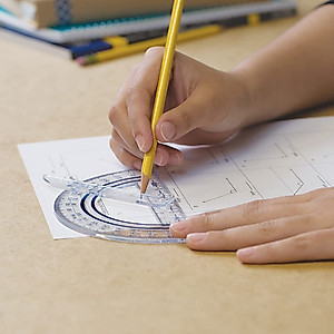 Fiskars 12-95400J Back to School Supplies, Protractor Swing Arm Clear, Color Received May Vary