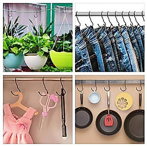 24 Piece 3.9" S Shaped Hooks Stainless Steel Metal Larger Hangers Hooks for Heavy Duty Hanging Kitchen, Work Shop, Bathroom, Garden