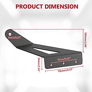 ALAVENTE 54" Curved Light Bar Upper Windshield Mount Brackets Kit for Ford F-250 / F-350 Super Duty 1999-2015, 54 inch Windshield Off Road Light Bar Brackets Mount