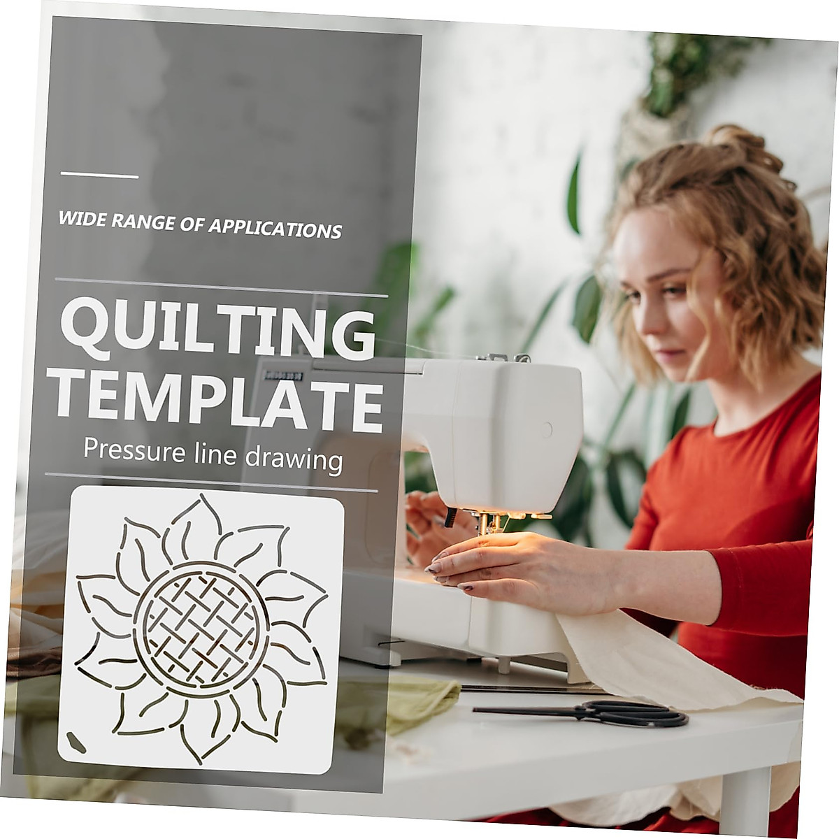 TEHAUX Embroidery Template Embroidery Stencils Multipurpose Tool Embroidery Tools Embroidery Accessories Patchwork Stencil Tailor Craft Tool DIY Clothing Stencil Pp Quilting Sewing Tools