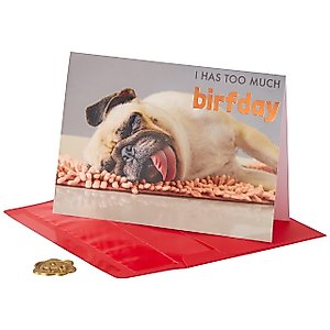 NIQUEA.D, Pug on Rug Birthday Card