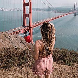 Seriously Ice Cold SIC 30oz Insulated Travel Tumbler Mug, Premium Double Wall Stainless Steel, Leak Proof BPA Free Lid (Matte Red)