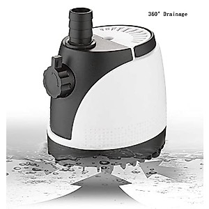 Carefree Fish 133-800GPH Fountain Submersible Pump Adjustable Quiet Aquarium Change Water Pump Tank Circulation Pump for Hydroponics Koi Pond Statuary Outdoor Waterfall