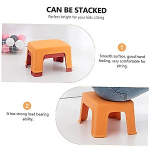 Levemolo Baby Step Stool 1pc Plastic Stool Stools for Kids Kids Step Stool Ottoman Sleeper Bed for Adults Bathroom Footstool Kindergarten Stool Home Furniture Orange Household Bathroom Stool Pp Baby