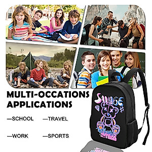 LEOPOM Bear Backpack Lightweight Large School Bookbags for Teens - 17 inch