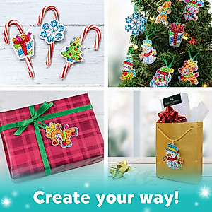 Creativity for Kids Big Gem Diamond Painting Kit: Holiday Stickers and Suncatchers - Diamond Painting Kits and Christmas Gifts, Christmas Crafts for Girls and Boys, Kids Gifts for Ages 6-8+