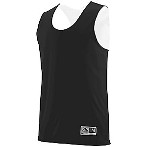 Augusta Sportswear mens Augusta Reversible Wicking Tank Sleeveless, Black/White, Large US