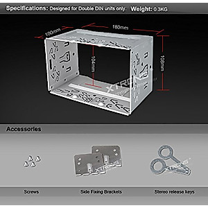 XTRONS Universal Cage Frame Kit for Double 2 Din Car DVD Player Radio Stereo Headunit
