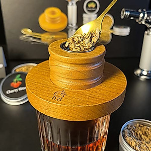 Cocktail Smoker Kit with Torch | Good for Whiskey and Bourbon Flavoring | 4 Flavor Wood Chips (Cherry, Apple, Hickory and Peach) A True Gift Set | for Men, Dads & Husband | (Butane not Included)