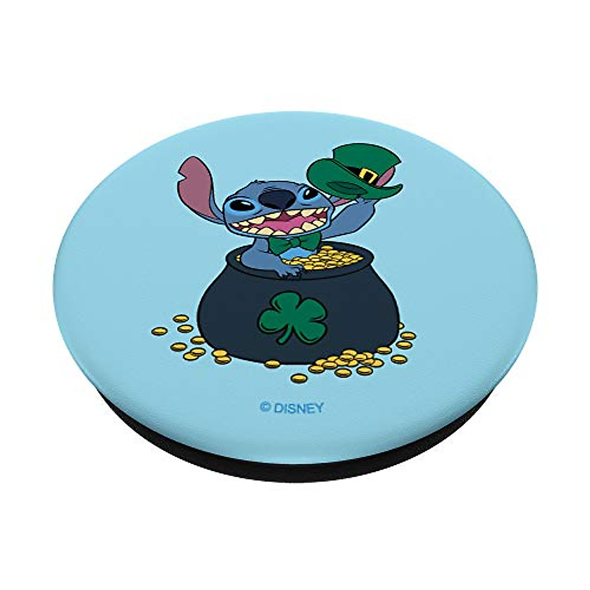 Disney Stitch Pot of Gold Shamrock St. Patrick's Day PopSockets PopGrip: Swappable Grip for Phones & Tablets