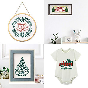 YeulionCraft Christmas Theme Self-Adhesive Silk Screen Printing Stencil, Reusable Sign Stencils for Painting on Wood, DIY Decoration T-Shirt Fabric, Christmas Car