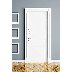 AuldHome Push Pull Door Signs (Set of 2); Cast Iron Farmhouse Style Vertical Signs for Home and Business