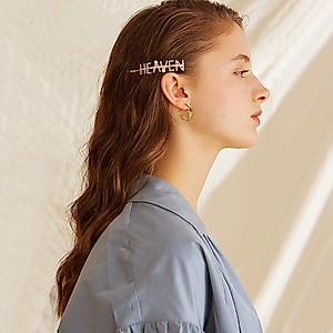 LILIE&WHITE Gold Clip on Hoop Earrings For Women Fashion Clip on Earrings For Women Chunky Hoop Earrings No Piercing Fake Earrings Costume Jewelry