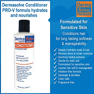 Dermasolve Psoriasis Conditioner - Soothing Anti Dandruff, Seborrheic Dermatitis, Sensitive Skin, Flaky, Itchy, Dry Scalp & Damaged Hair Repair