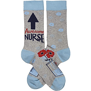 Primitives by Kathy LOL Made You Smile Silly Socks, Awesome Nurse