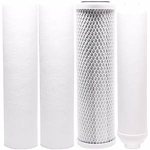 3-Pack Replacement Filter Kit Compatible with PurePro RO101SV-UV RO System - Includes Carbon Block Filter, PP Sediment Filters & Inline Filter Cartridge - Denali Pure Brand